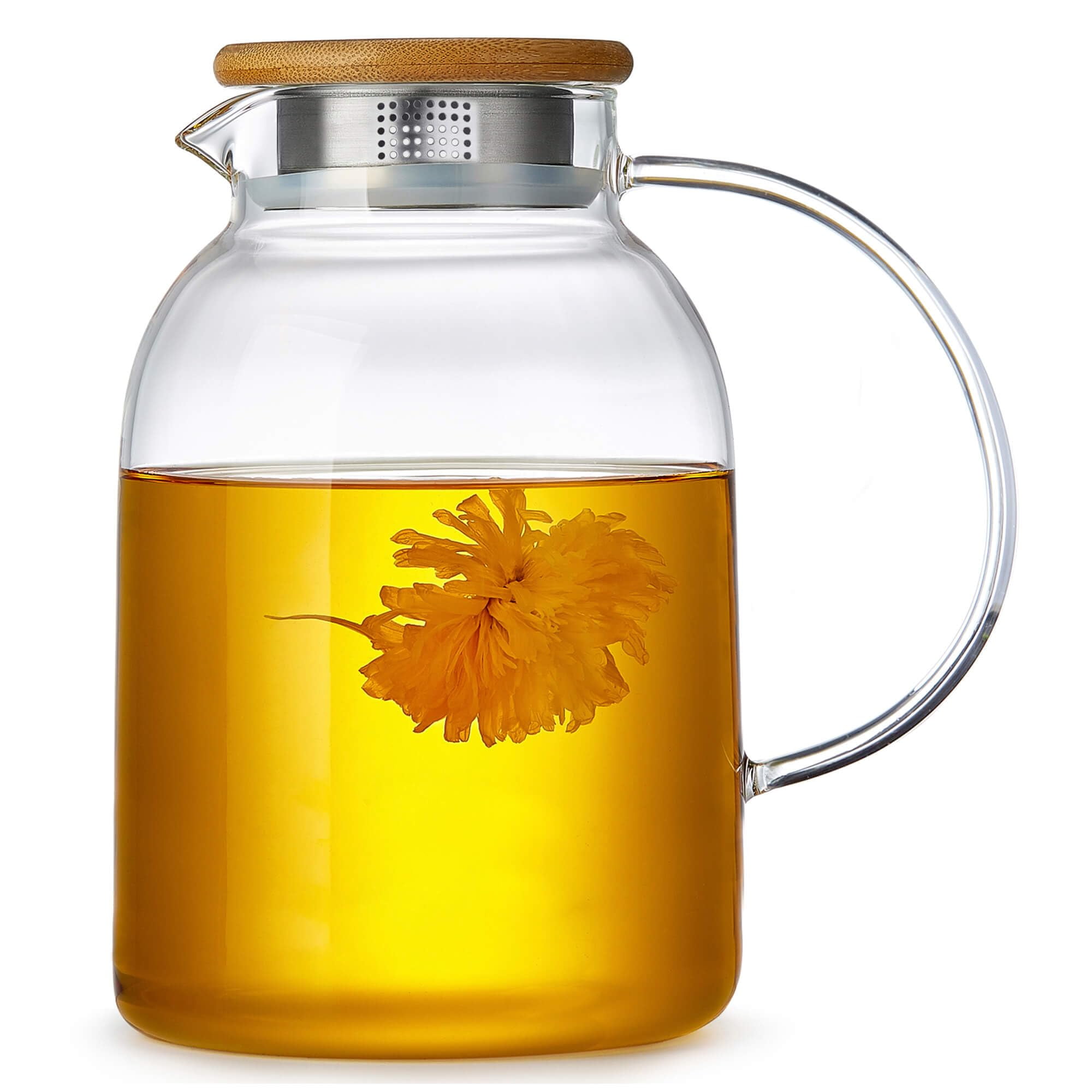 Large Glass Teapot with Infuser, Stovetop Safe, 68 fl oz Glass Tea ...