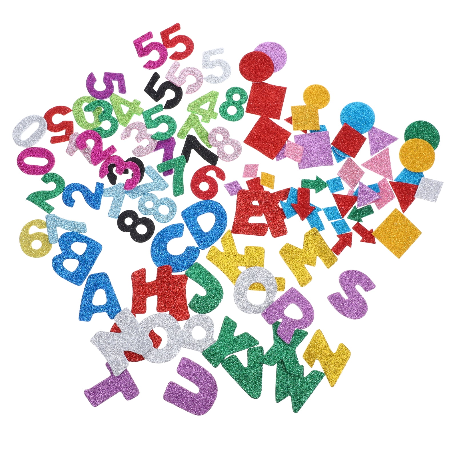 Large Glitter Letter Stickers,3 Sets Font Letters Set Sequin Glitter ...