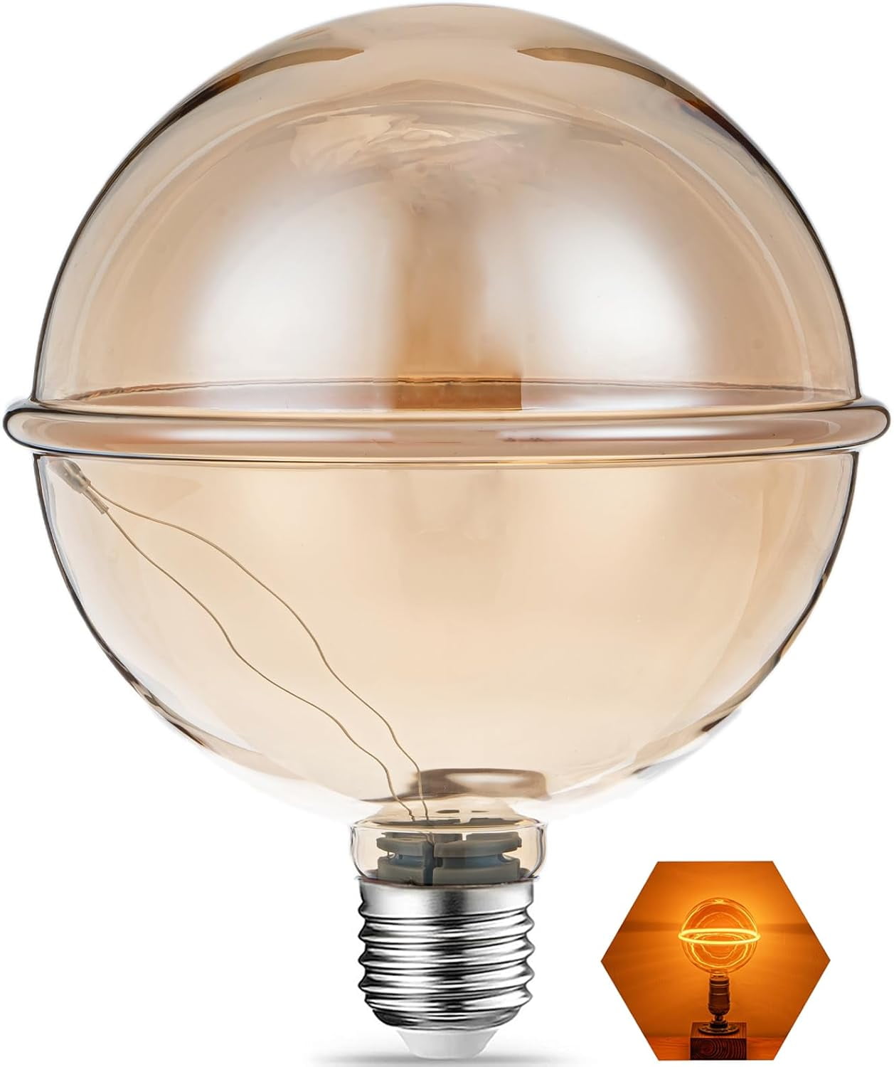 Large Globe Light Bulb Dimmable 40 Watt Equivalent, Unique Edison Bulbs ...