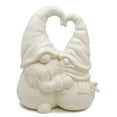 Large Gnome Hugging Snowman 9.25H x 7.5W Paint Your Own Pottery Ceramic ...