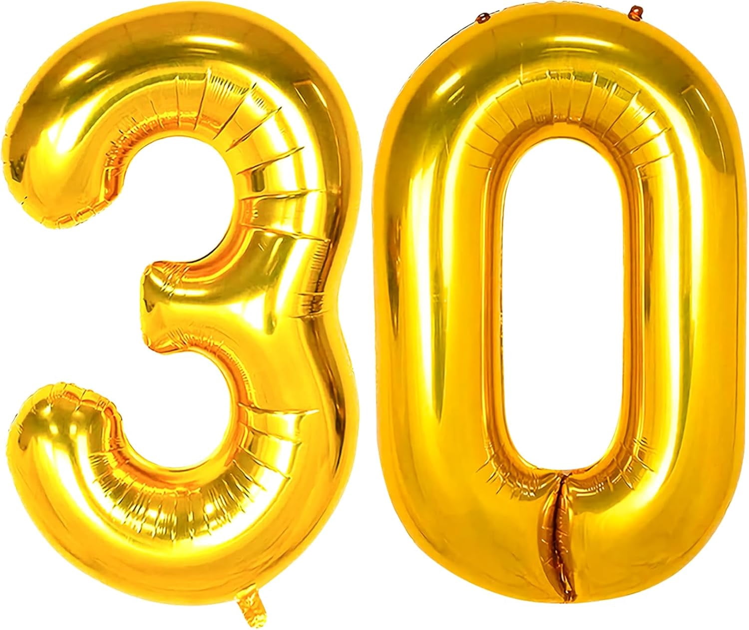 Large Gold 30 Balloon Number, 42 Inch 30th Birthday Decorations, Foil ...
