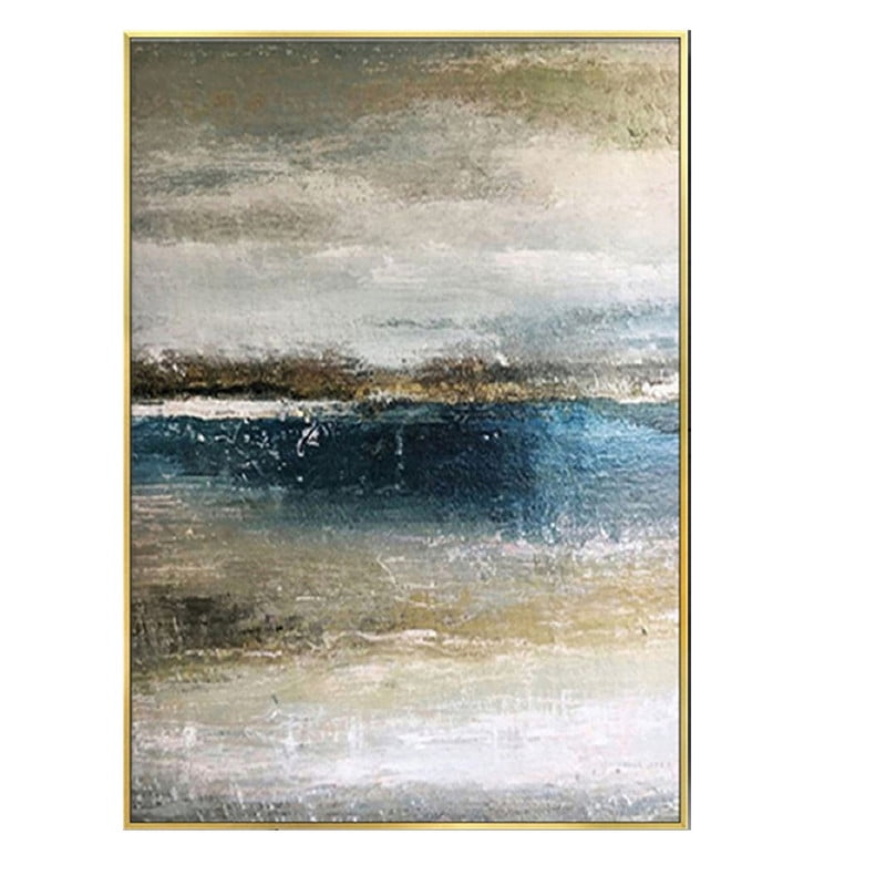 Large Gold Foil Decor Abstract Hand Painted Oil Painting Big Wall Art ...
