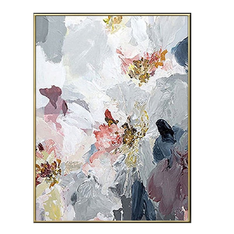 Large Gold Foil Decor Abstract Hand Painted Oil Painting Big Wall Art ...