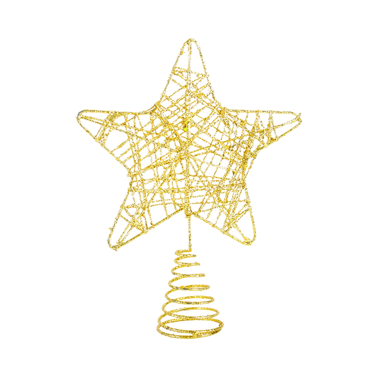 Large Gold Iron Christmas Tree Topper Star Pentagonal Shape Tree Top ...