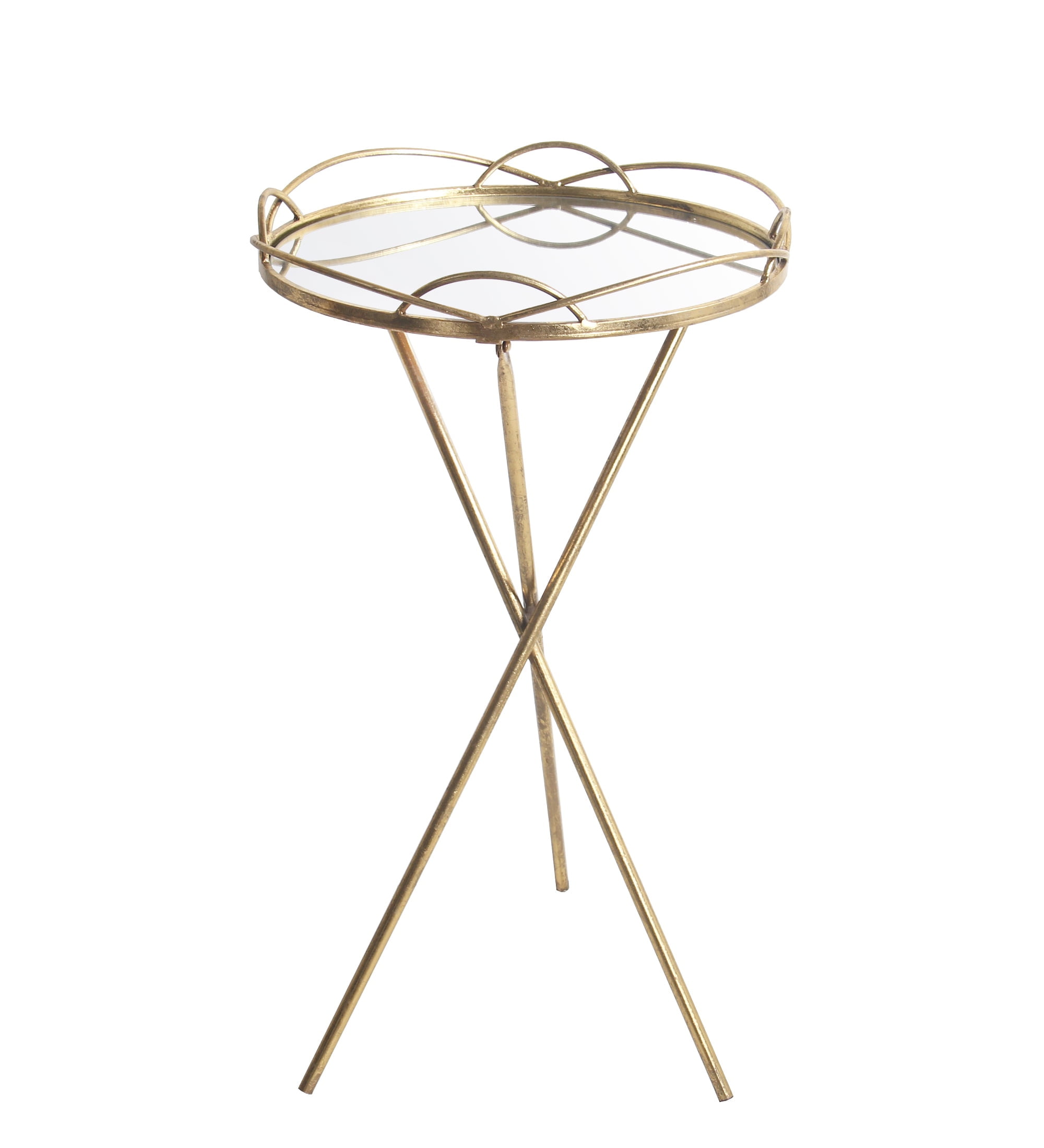 Privilege 16093 18 x 17 x 20 in. Contemporary Metal Round Accent Stand ...