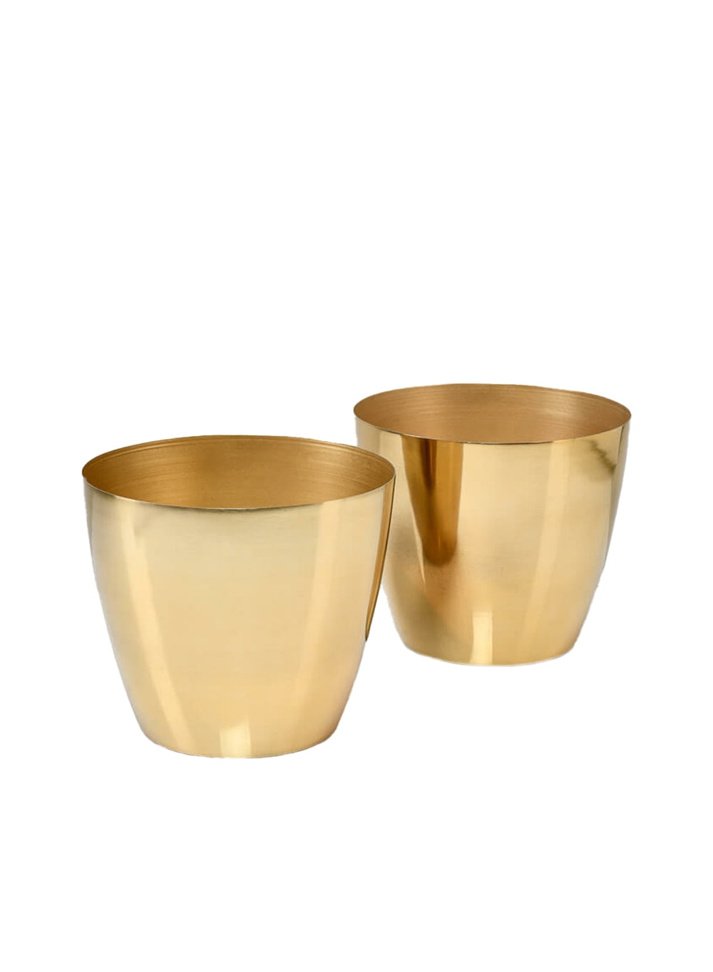 Serene Spaces Living Large Indoor Flower Pot Plant - Gold Modern Metal ...