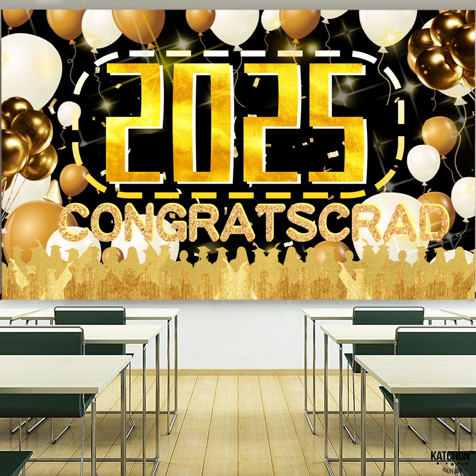 Large Graduation Backdrop - Graduation Decorations 2025, 70.8x43.3 Inch ...