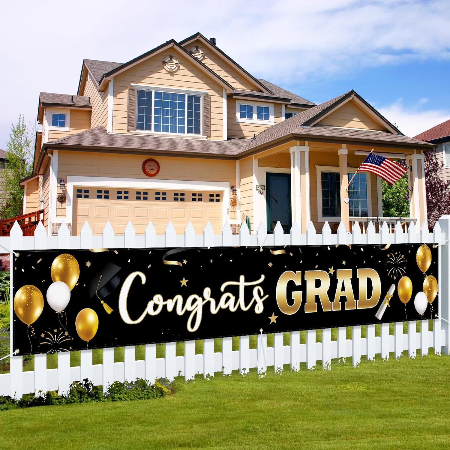 Large Graduation Banner Decorations 16 X 71 inch Congrats Grad Class of ...