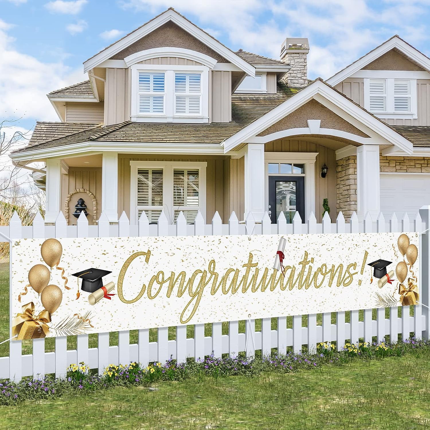 Large Graduation Banner Graduation Party Decorations 2024 Backdrop ...