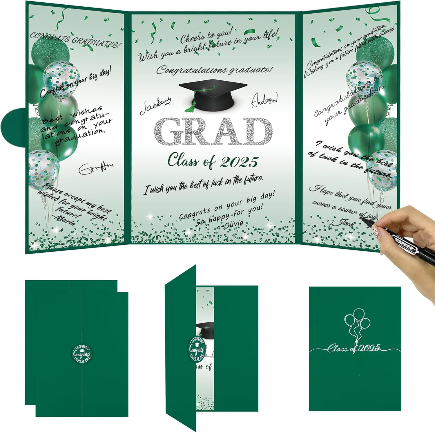 Large Graduation Signature Book - Don't leave Regrets - Class of 2025 ...