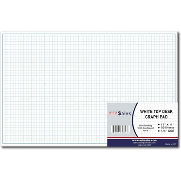 AUKSales TOP Sturdy Graph Desk Pad (Pack of 1), 22"x17", 1/4 Quad Grid ...