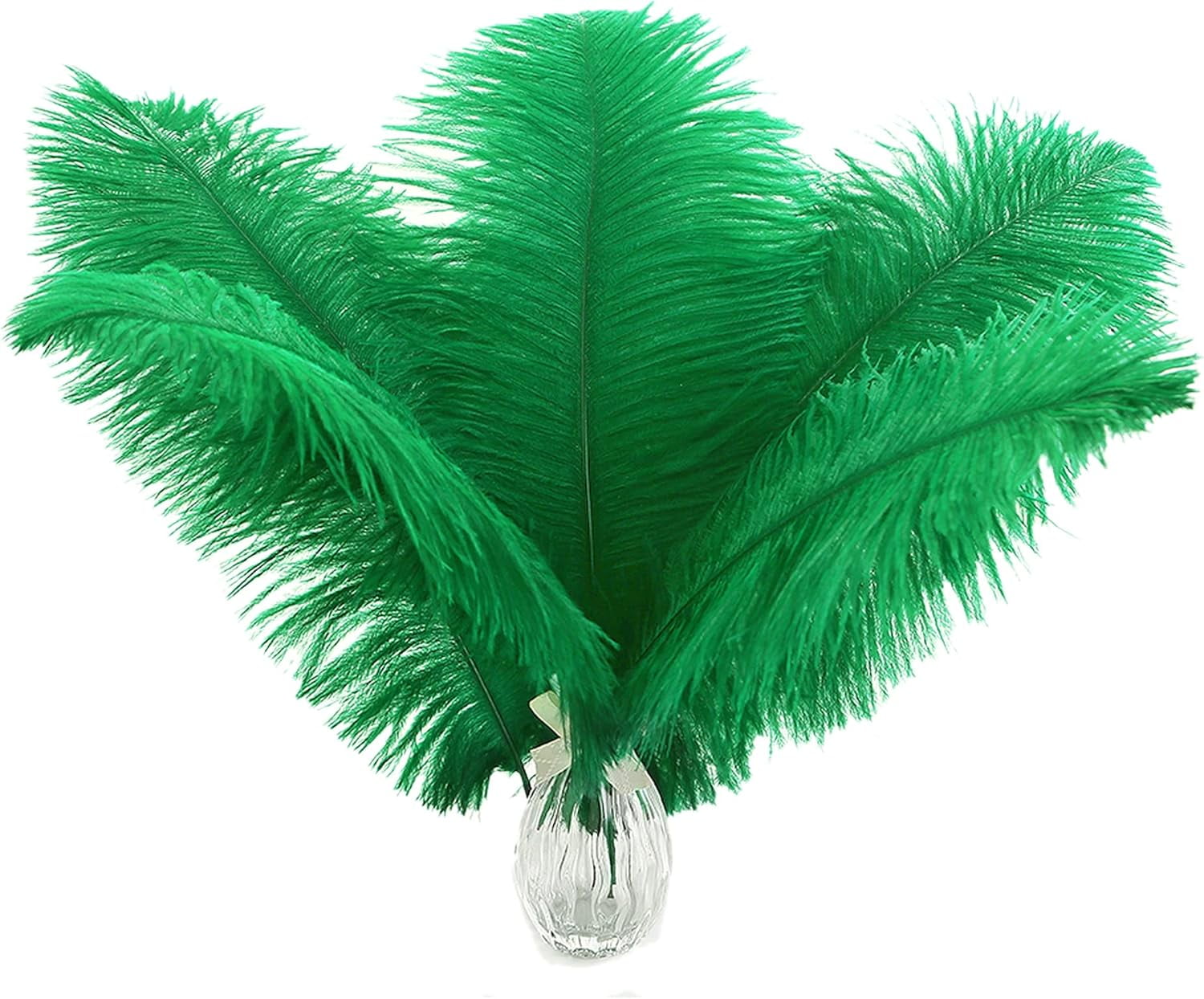 Large Green Ostrich Feathers - 24pcs 12-14inch Long Feathers for Vase ...