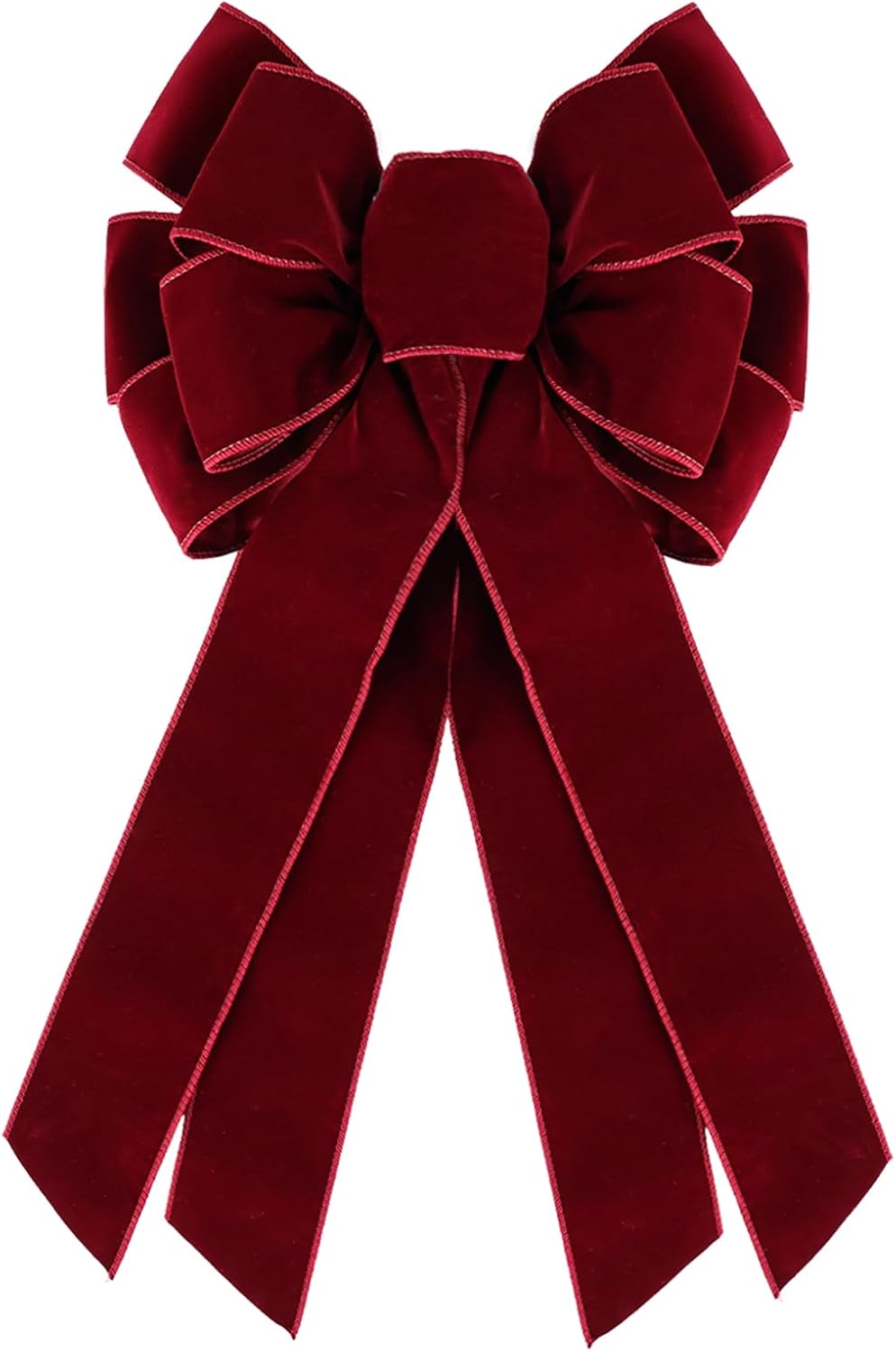 Large Green Velvet Christmas Wreath Bow, 11 * 21" Xmas Premade Vintage ...