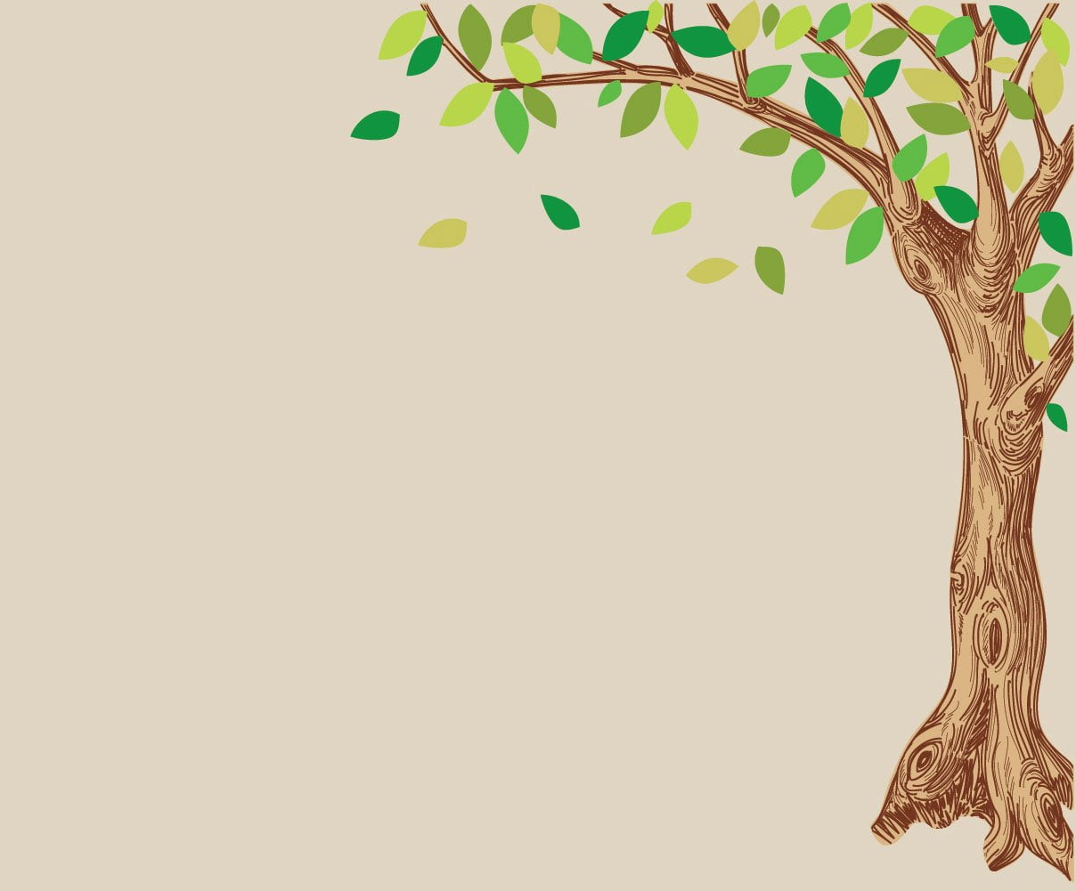 Large Green and Brown Corner Oak Tree Wall Decal - Walmart.com