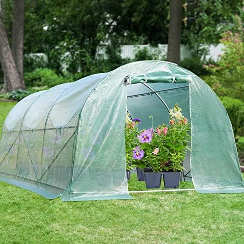 Large Greenhouse for Outdoor, Walk-in Greenhouse with Observation ...
