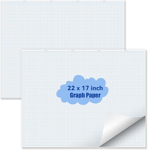 Large Grid Graph Paper Pad, 22 x 17 inches, 0.25" 4x4 Square Grid ...