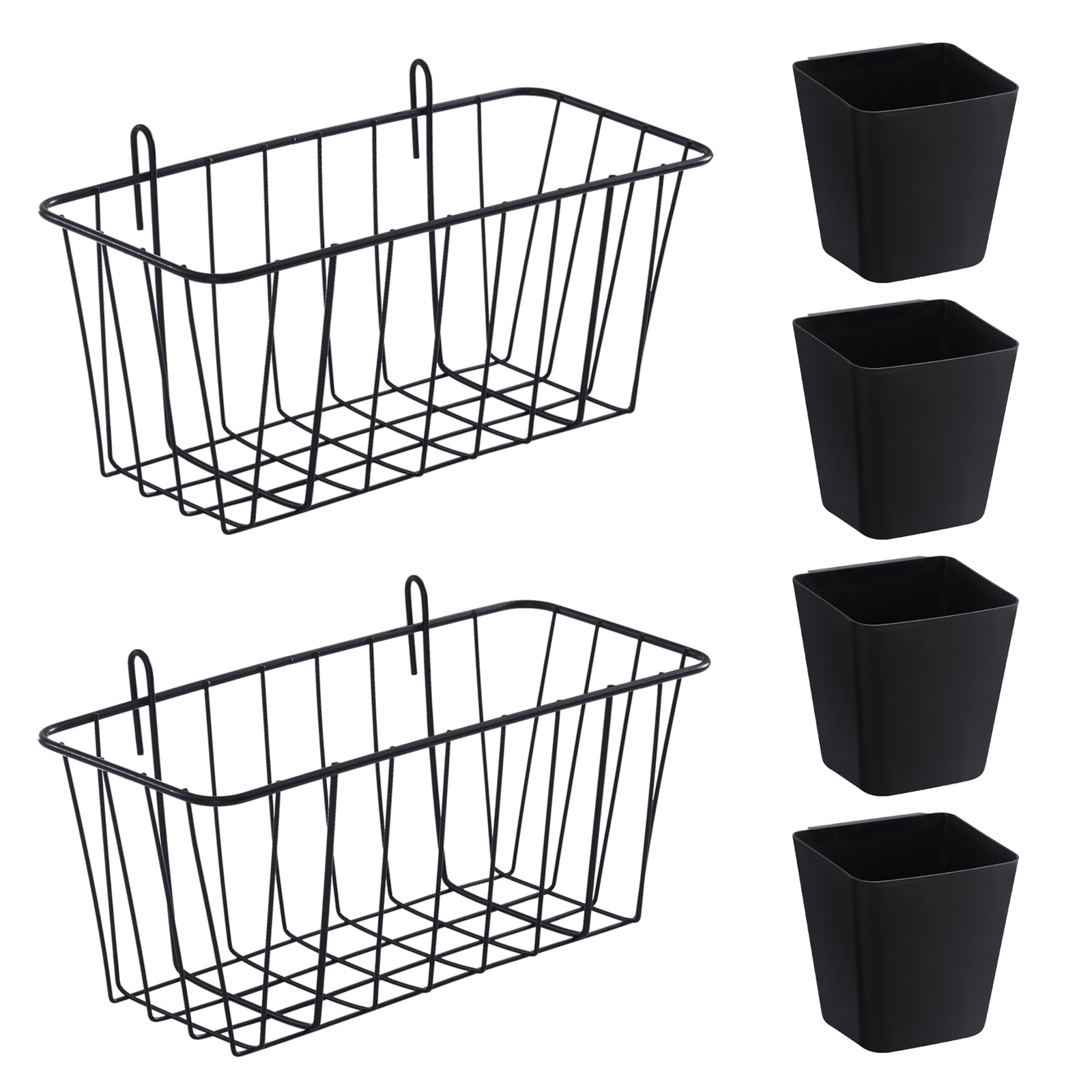 Large Grid Wall Baskets Cups, 6PC Gridwall Accessories Set Hanging ...