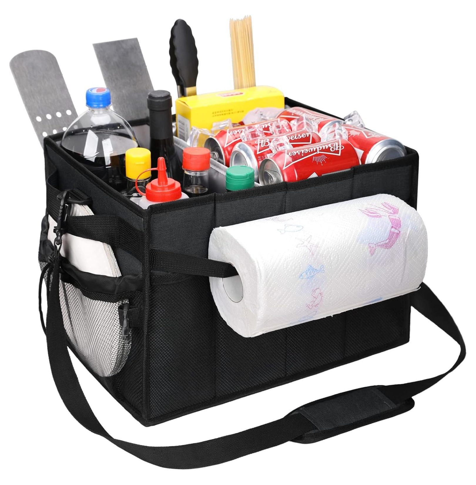 Large Grill and Picnic Caddy, Equipped with Paper Towel ...