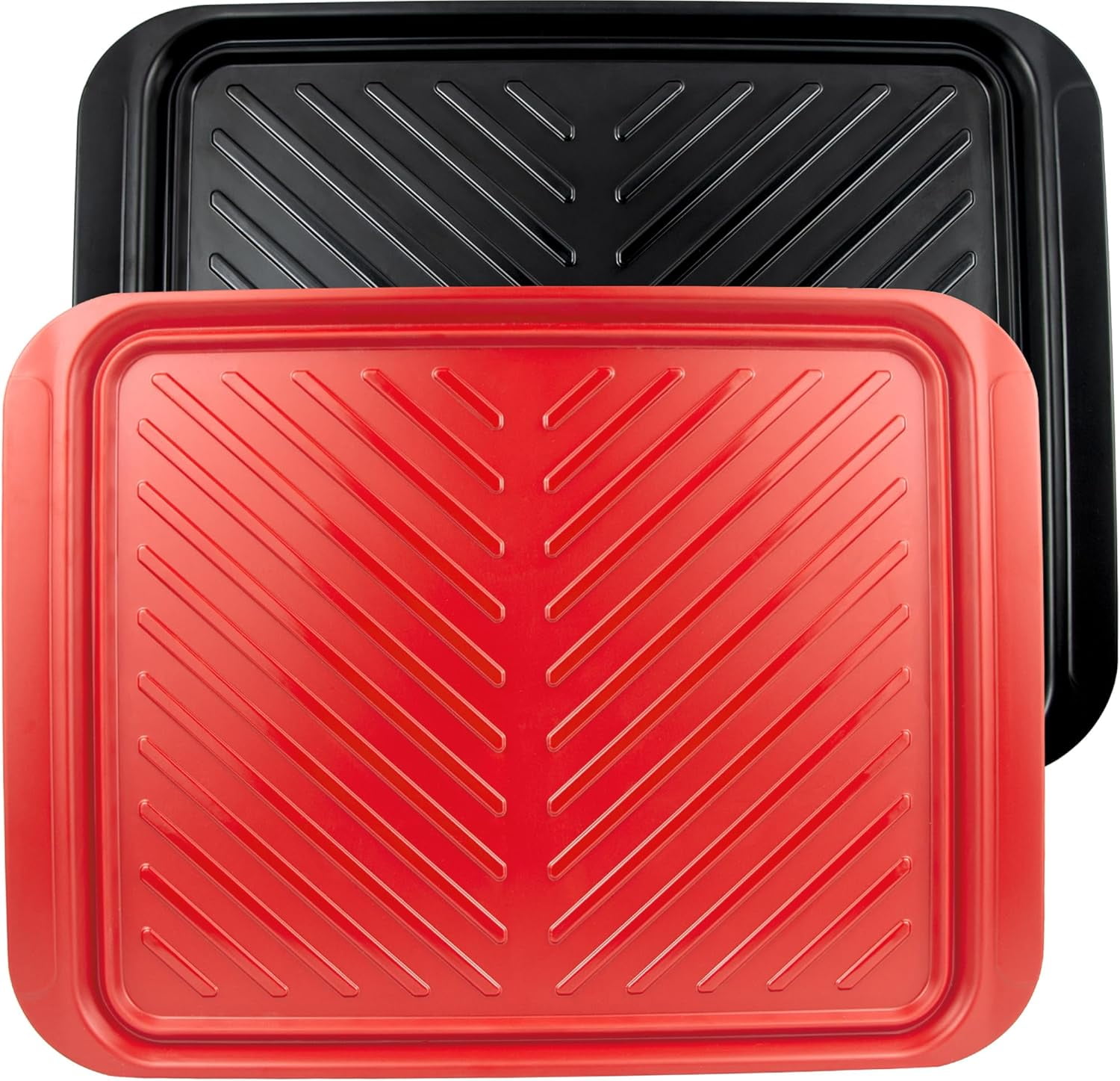Large Grilling Prep and Serve Trays, 17.3" x 13" BBQ Platters for Raw ...