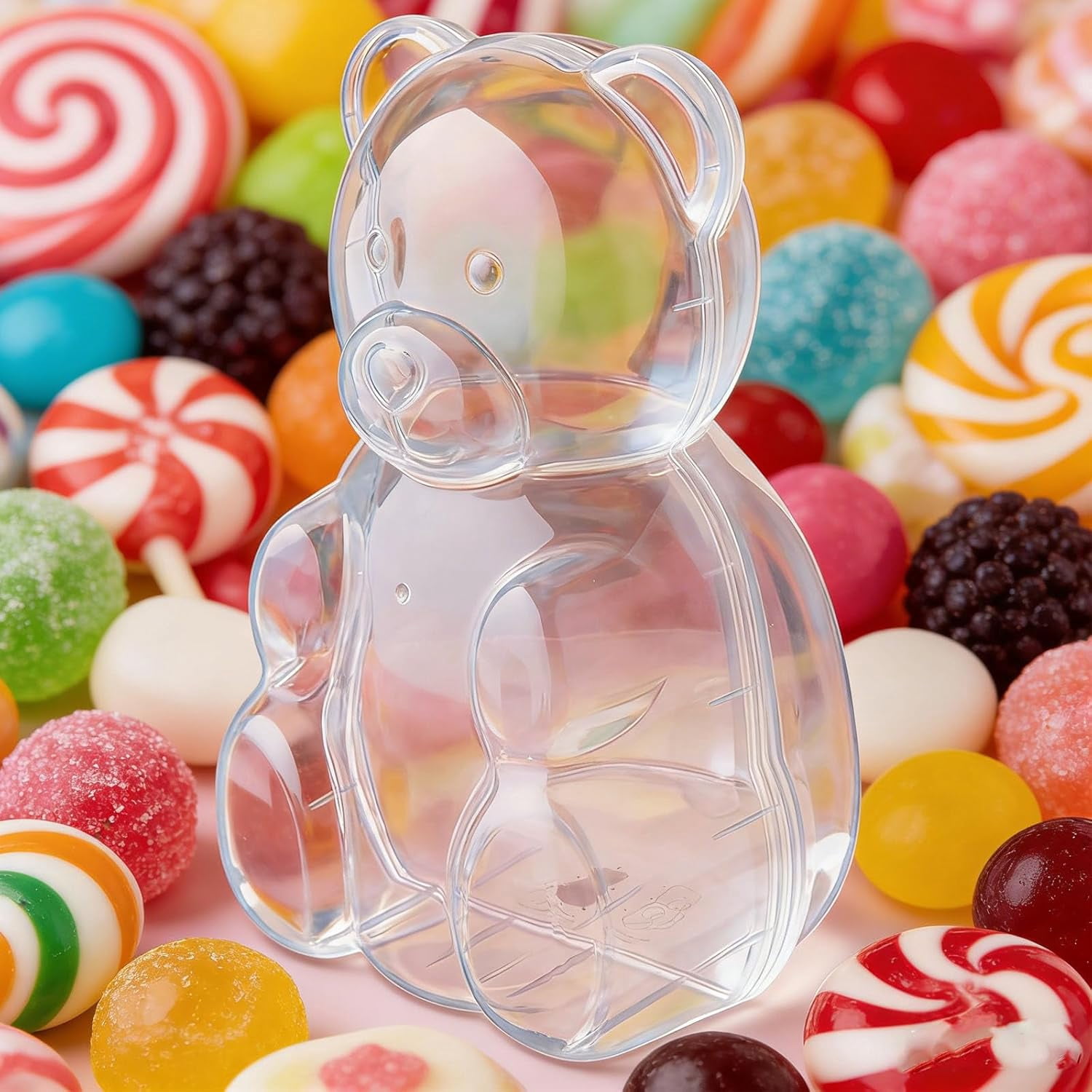 Large Gummy Bear Containers Plastic, Valentine’s Day Gummy Bear ...