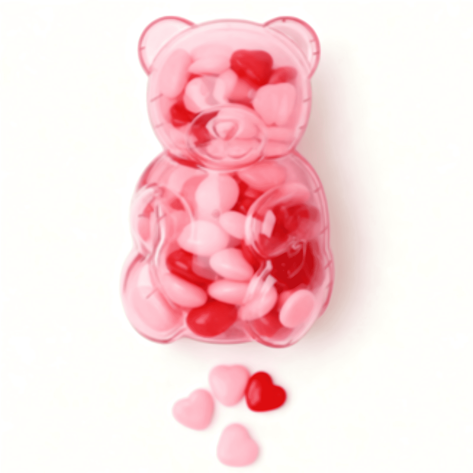 Large Gummy Bear Containers Plastic, Valentine’s Day Gummy Bear ...