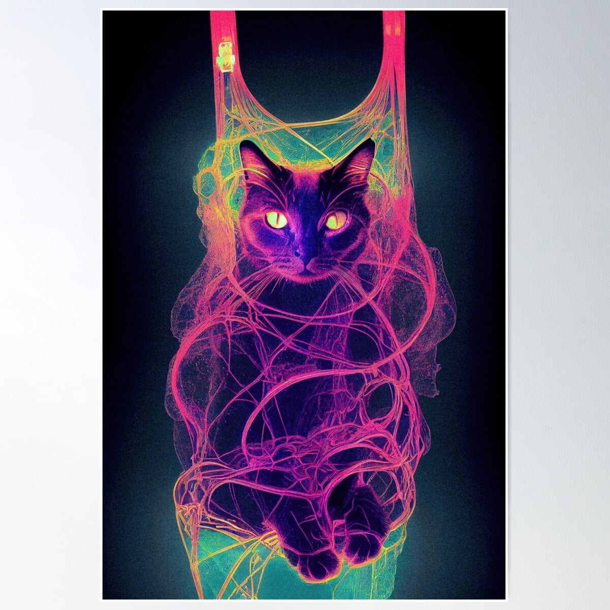 Large Hadron Collider Cat #2 Poster Wall Art, Modern Wall Decor For ...