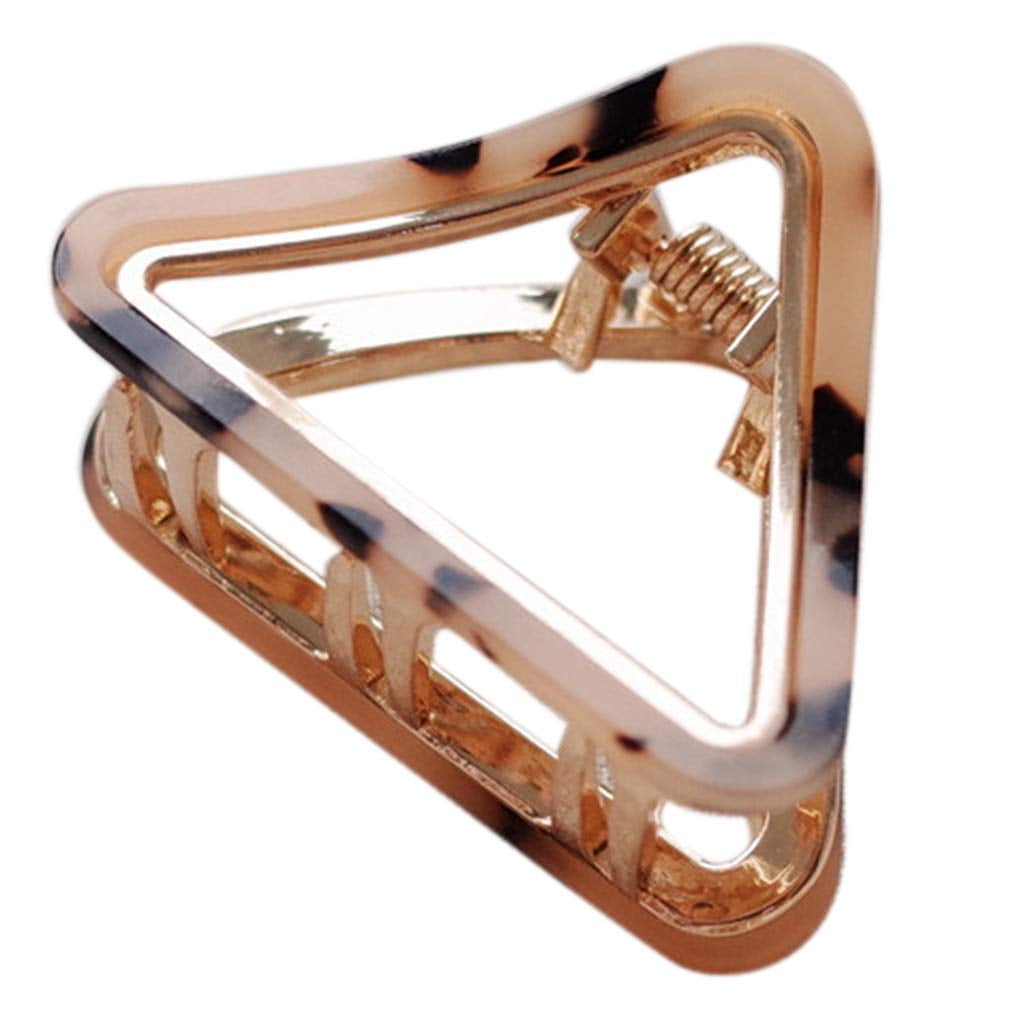 Large Hair Claw Clips Triangle Hollow Out Geometric Hairpins Jaw Clips ...