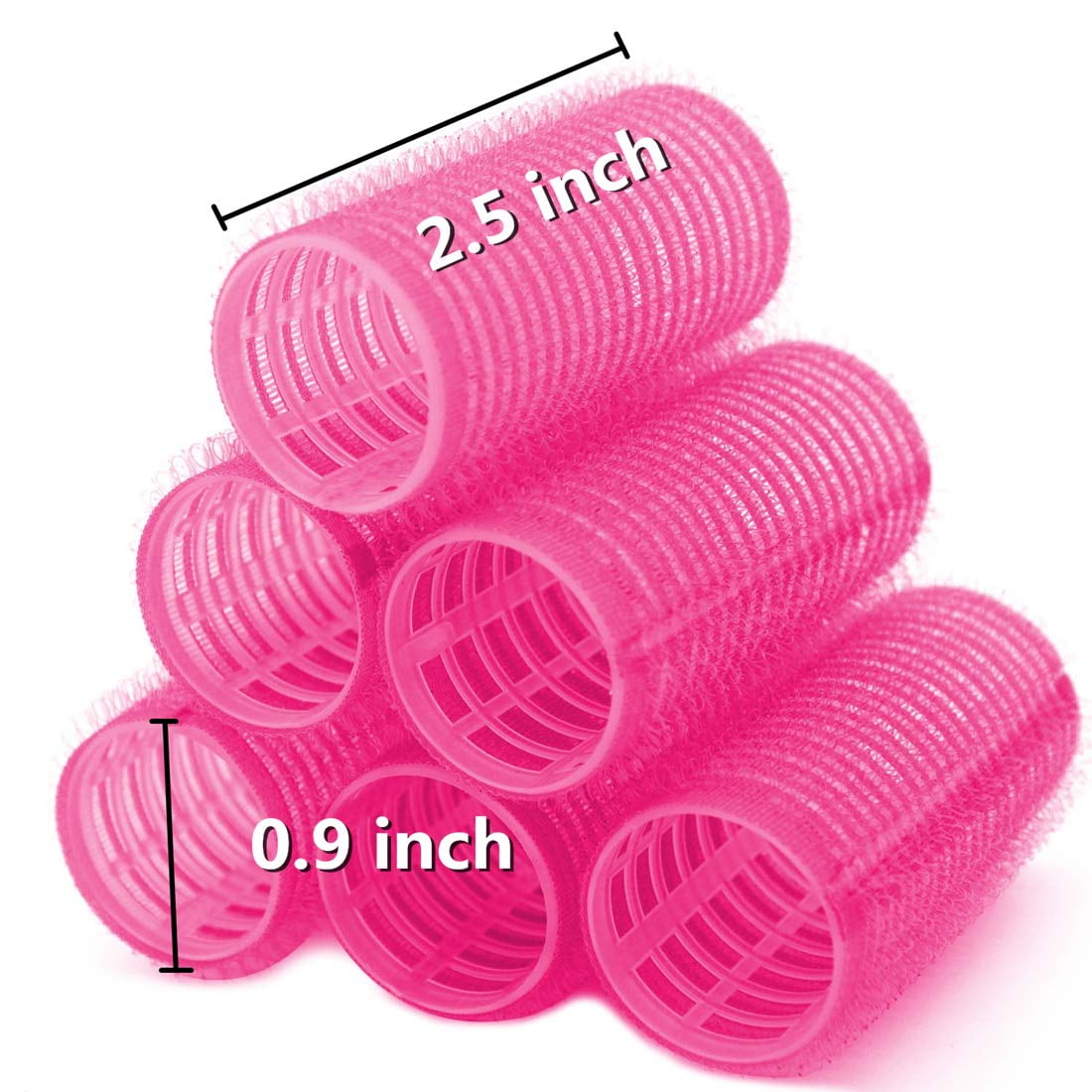 Large Hair Rollers, 6 Pack Self Grip Salon Hairdressing Curlers, Hair ...