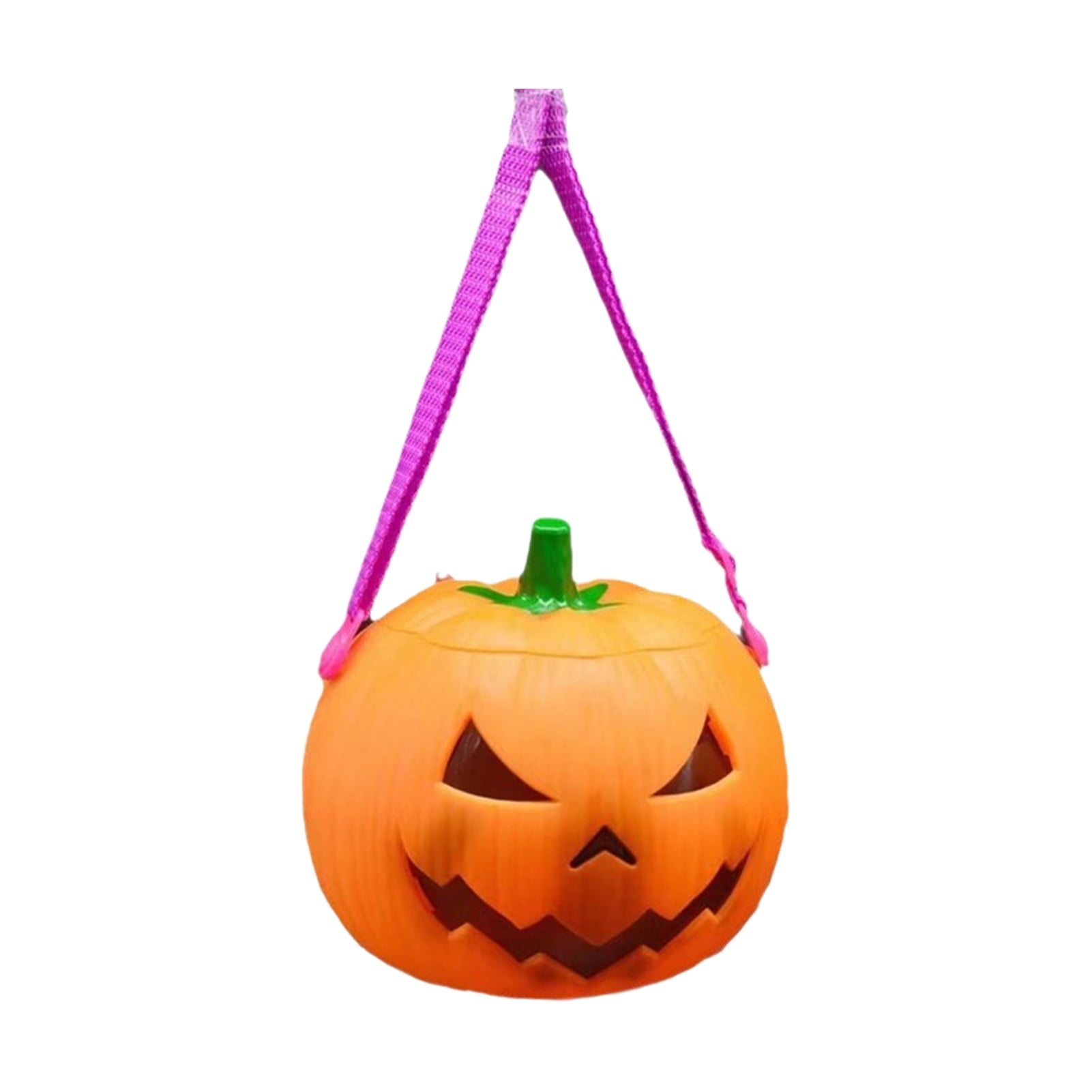Large Halloween Light Up Pumpkin Bucket Plastic Trick or Treat Candy ...