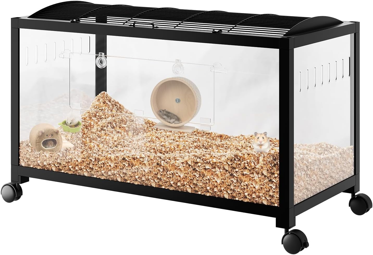 Large Hamster Cage, 37.8" L x 18.5" W x 20" H Metal Gerbil Cages - Chew ...
