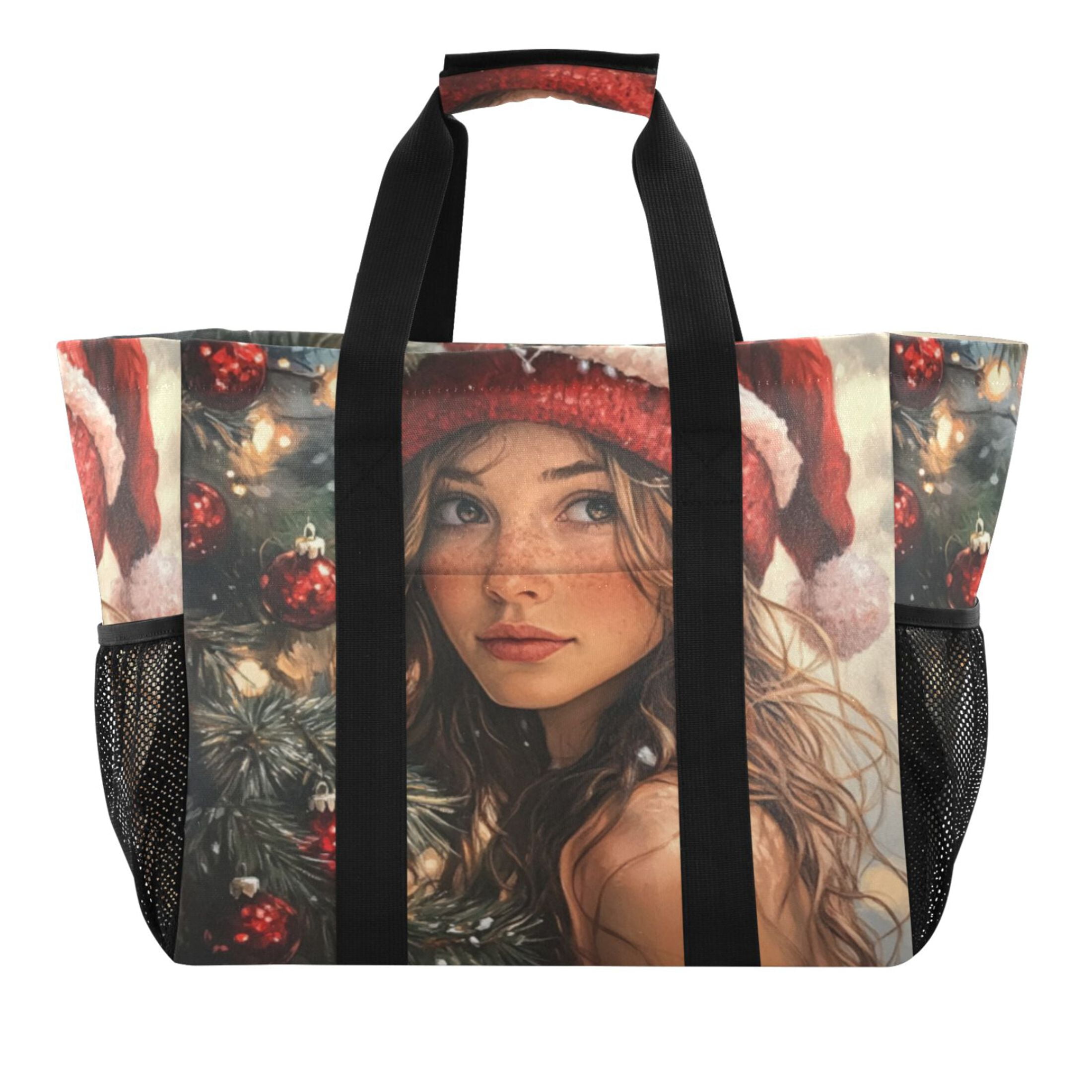 Large Hand-Held Storage Bag Kitchen Reusable Grocery Bags， Travel Tote ...