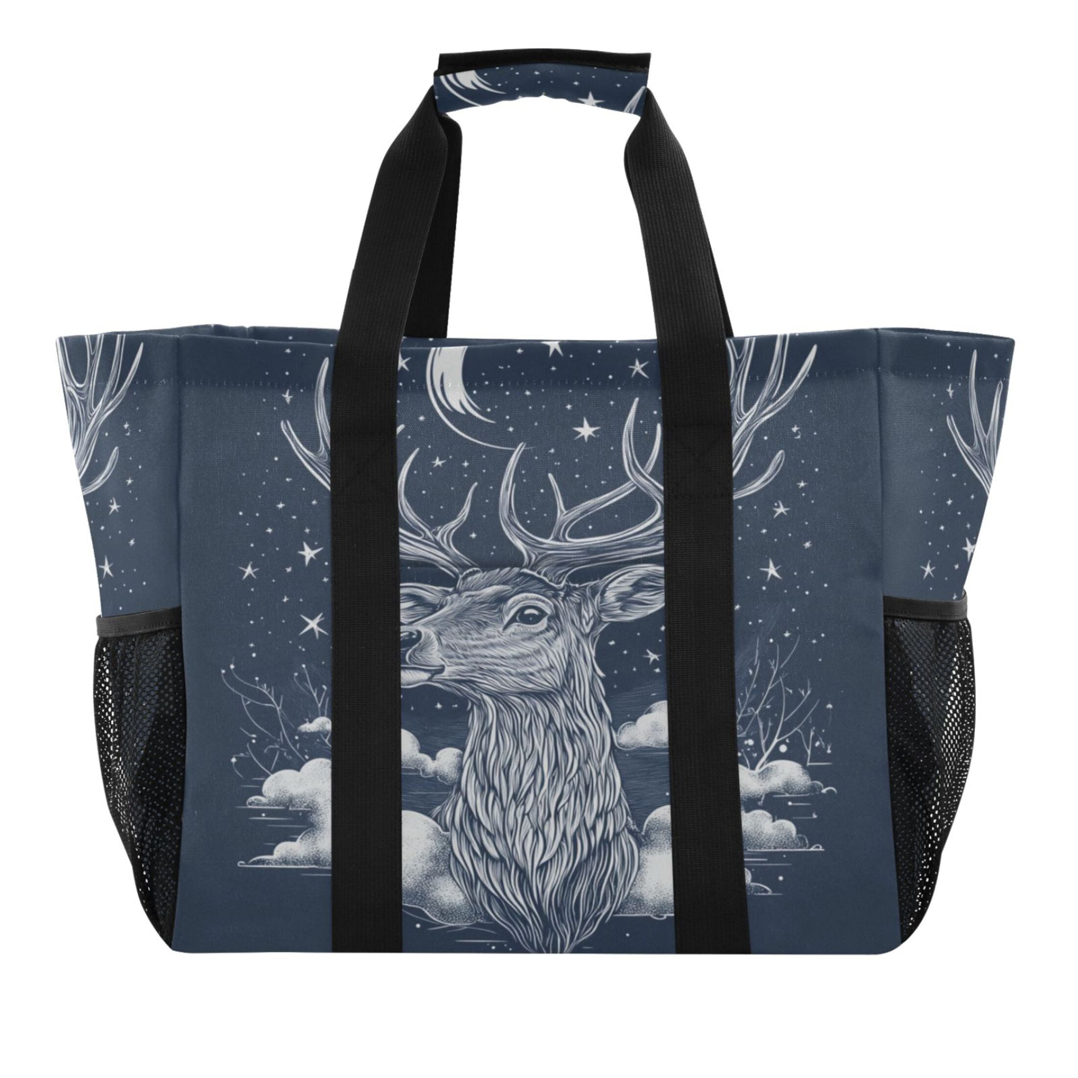 Large Hand-Held Storage Bag Kitchen Reusable Grocery Bags， Travel Tote ...