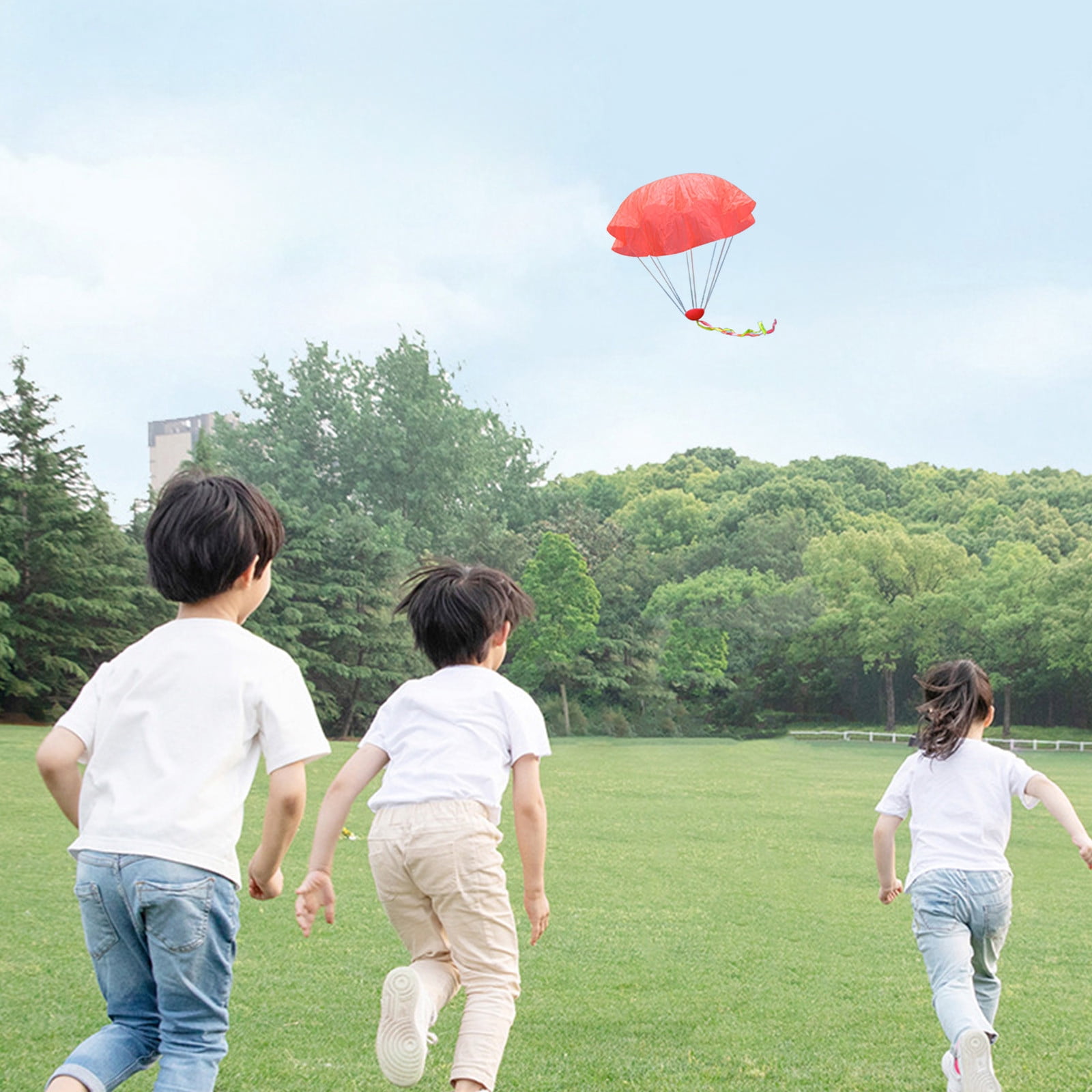 Large Hand-Thrown Parachute Toy for Kids - 55cm Colorful Cloth ...