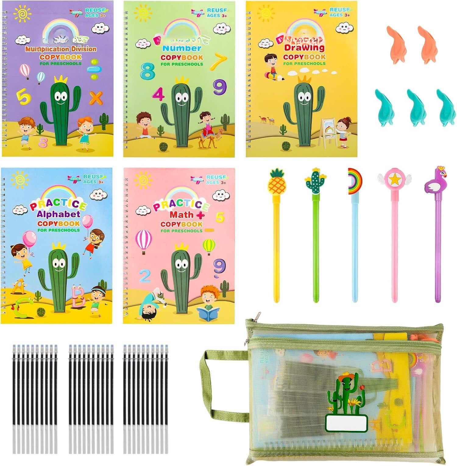 Large Handwriting Practice Kit, Magic Grooved Writing Practice, 's ...