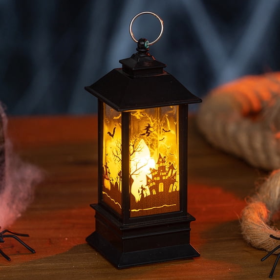 Large Hanging LED Pumpkin Candle - Halloween Flameless Decoration with ...