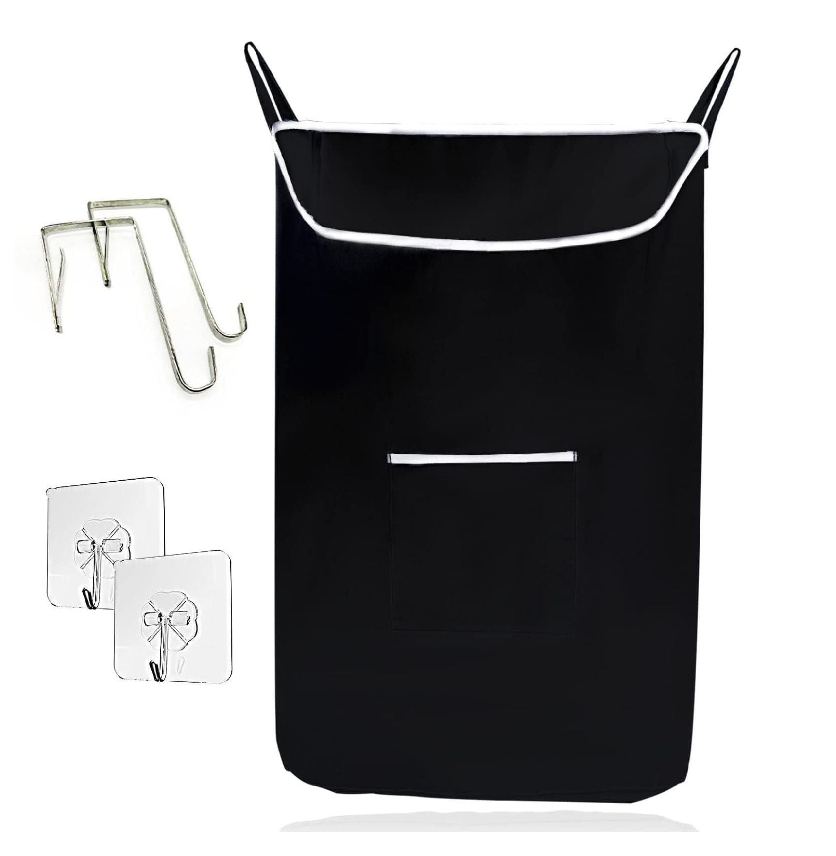 Large Hanging Laundry Hamper with Over Door Adhesive Durable Space ...