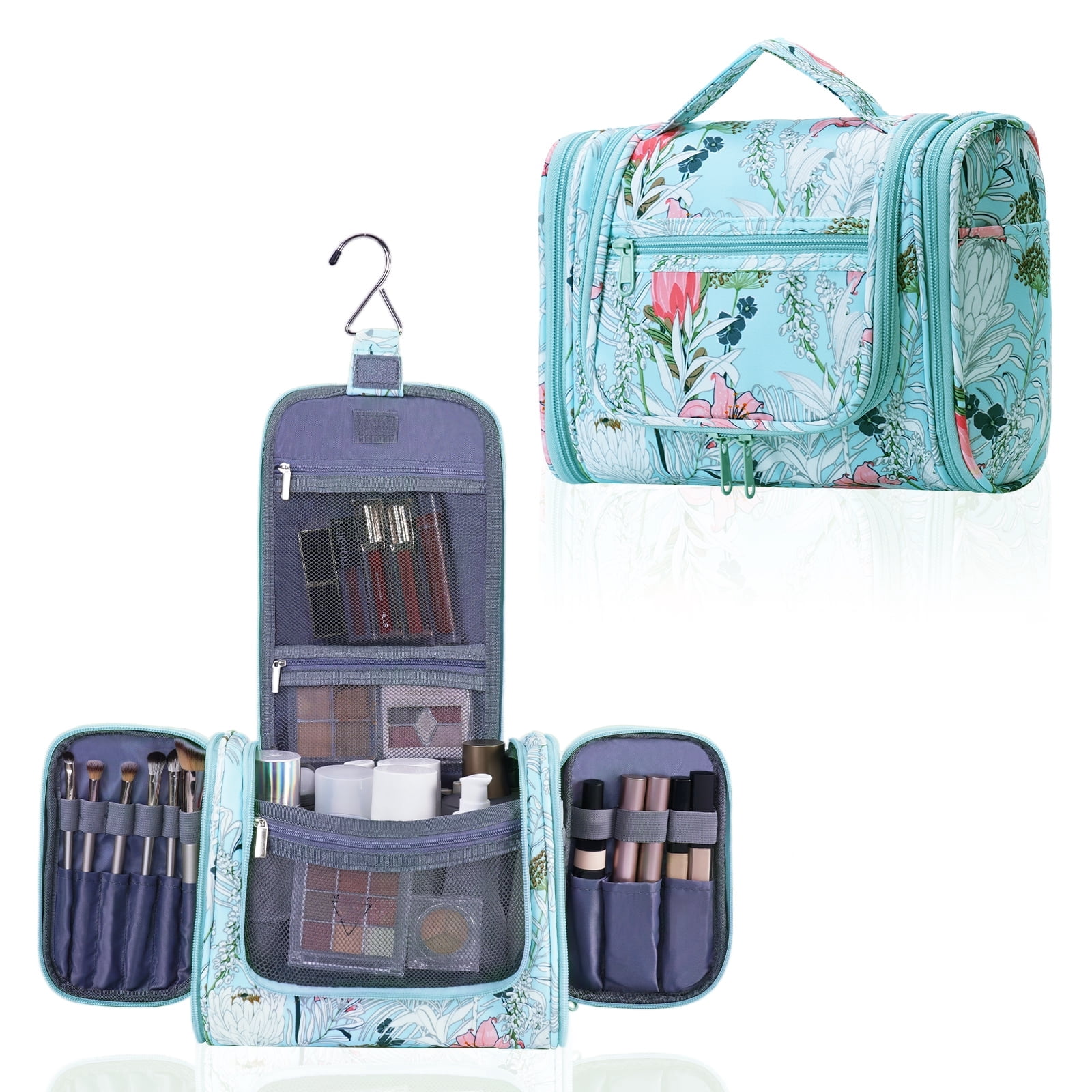Large Hanging Travel Toiletry Bag Dopp Kit with Hook Cosmetic Makeup ...