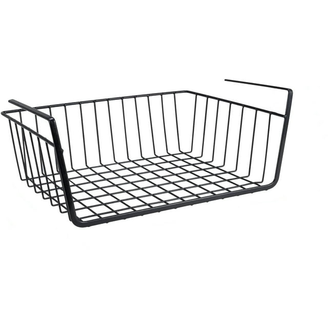 Large Hanging Under Shelf Storage Basket 1 Pack Under Cabinet Desk ...