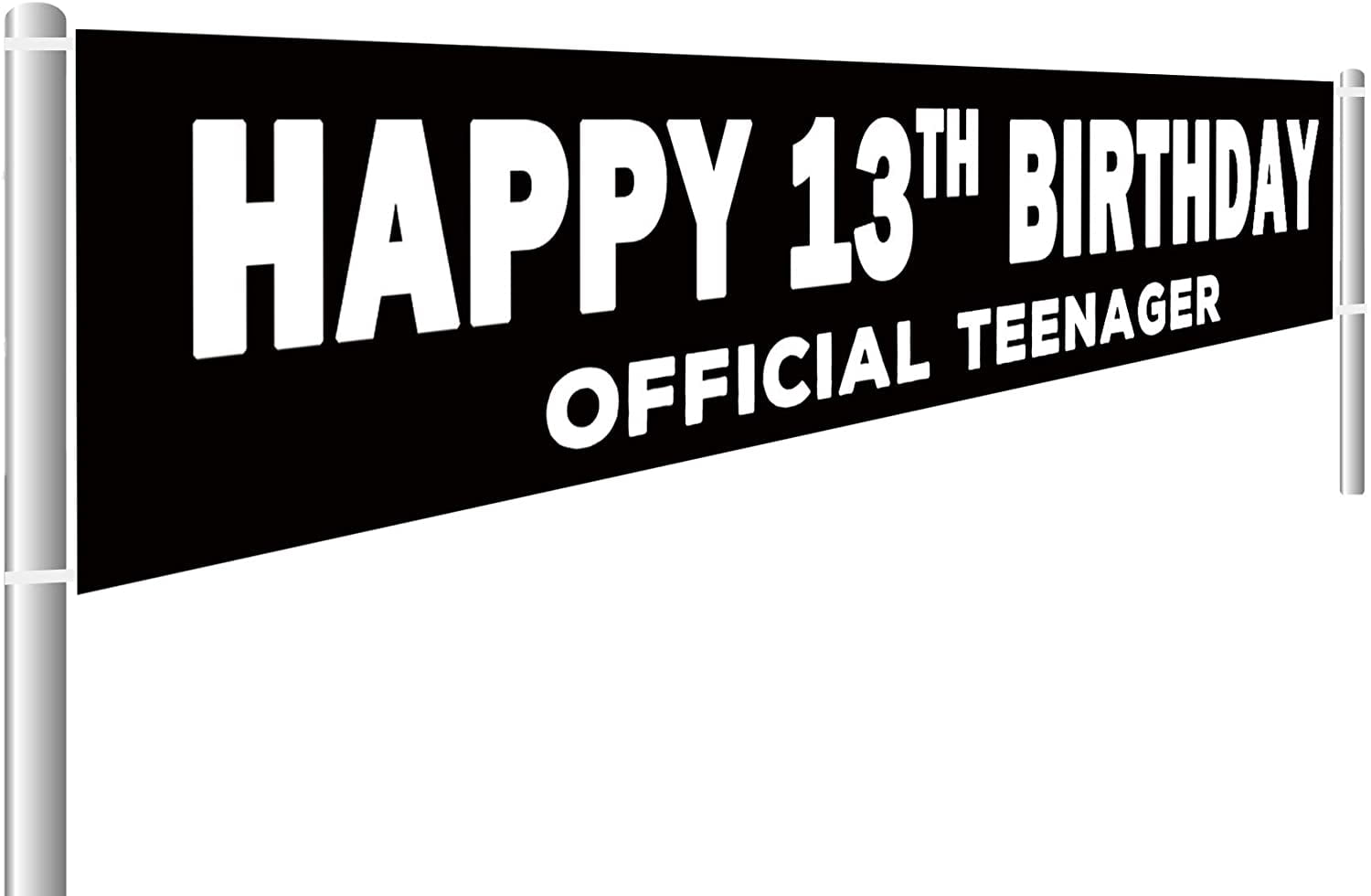 Large Happy 13th Birthday Banner,Official Teenager Banner,13 Years ...