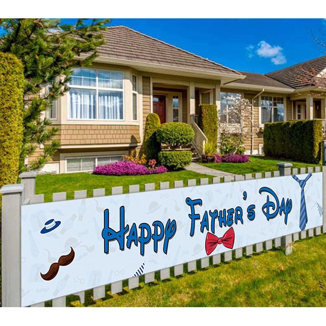 Large Happy Father's Day Banner,Fathers Day Decorations,Father's Day ...