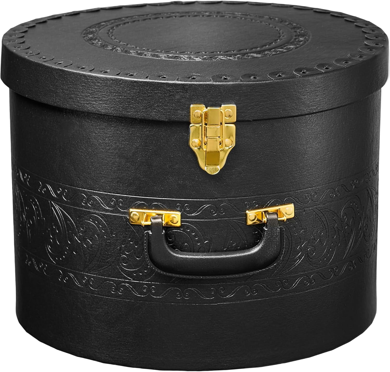 Large Hat Box for Men & Women Storage- Round Hat Box Container Easy ...