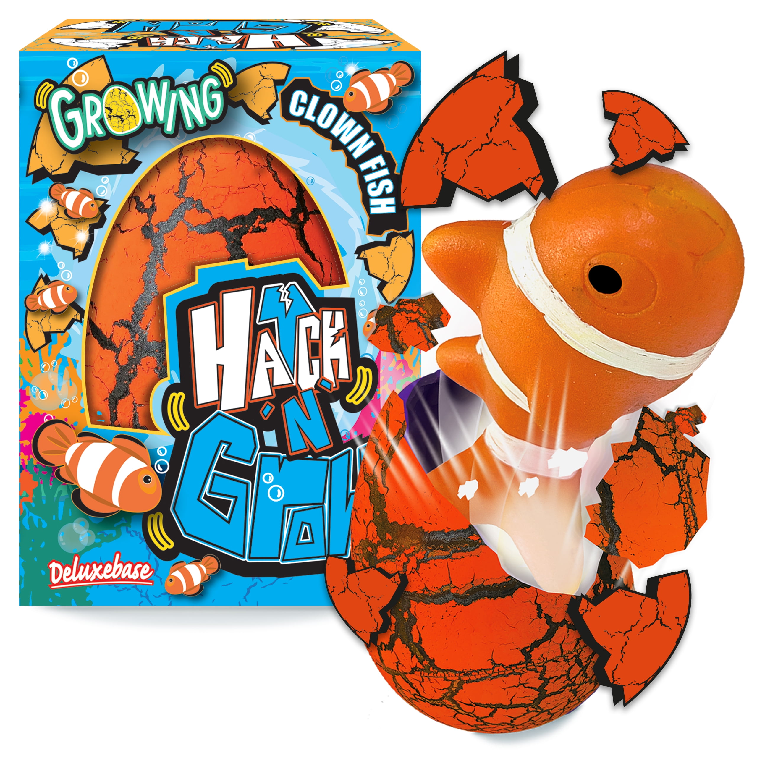 Deluxebase Large Hatch 'N' Grow - Clown Fish, 4.3" Sea Life Hatching ...