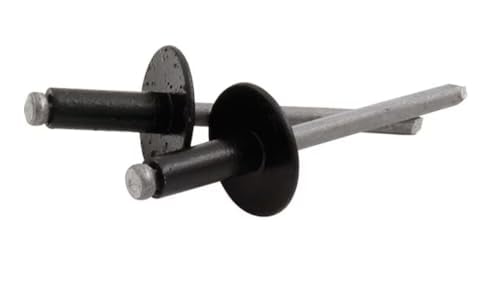 Large Head 3/16" Black Steel Mandrel Rivets 50 Count WMS Racing ...