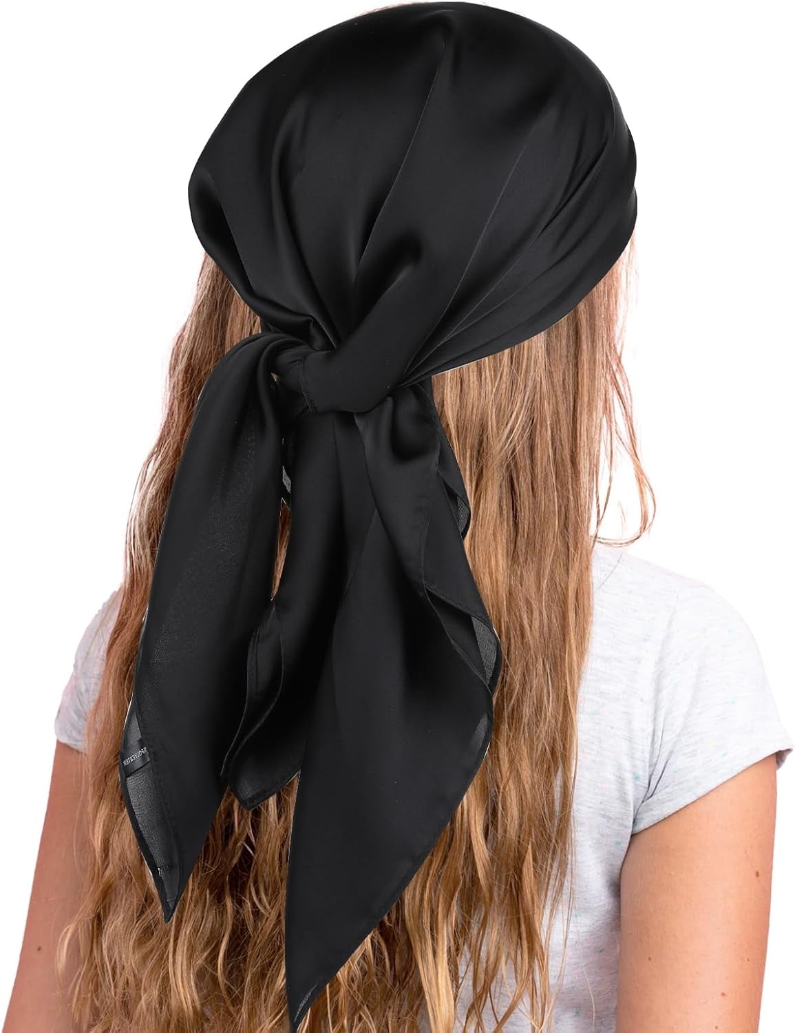 Large Head Scarf Satin Hair Scarf for Women Neck Scarfs Square Like ...