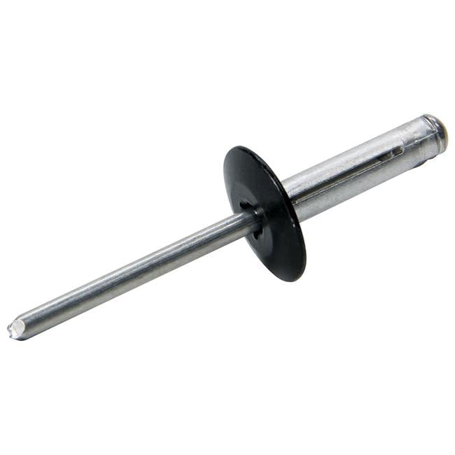 Large Head Tri-Fold Rivet, Black Flange - Aluminum Mandrel - Pack of ...