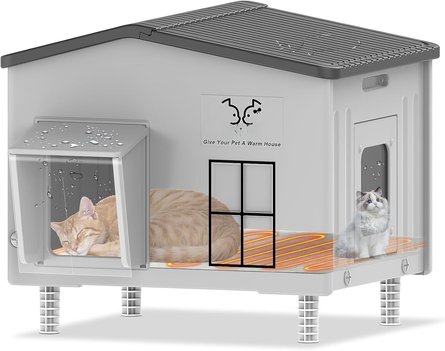 Large Heated House for Outside in Winter, Weatherproof & Insulated ...