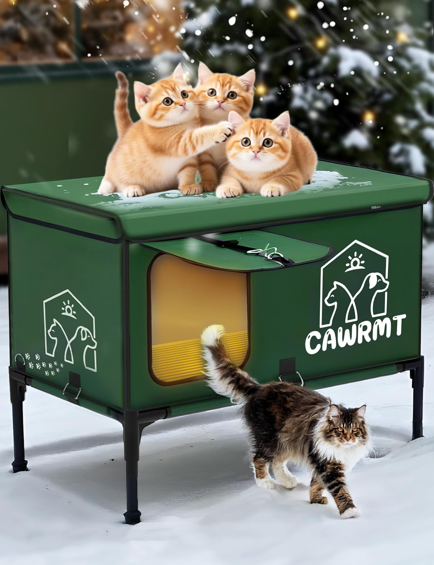 Large Heated House for Outdoor Winter,Full-Coverage House Heater ...