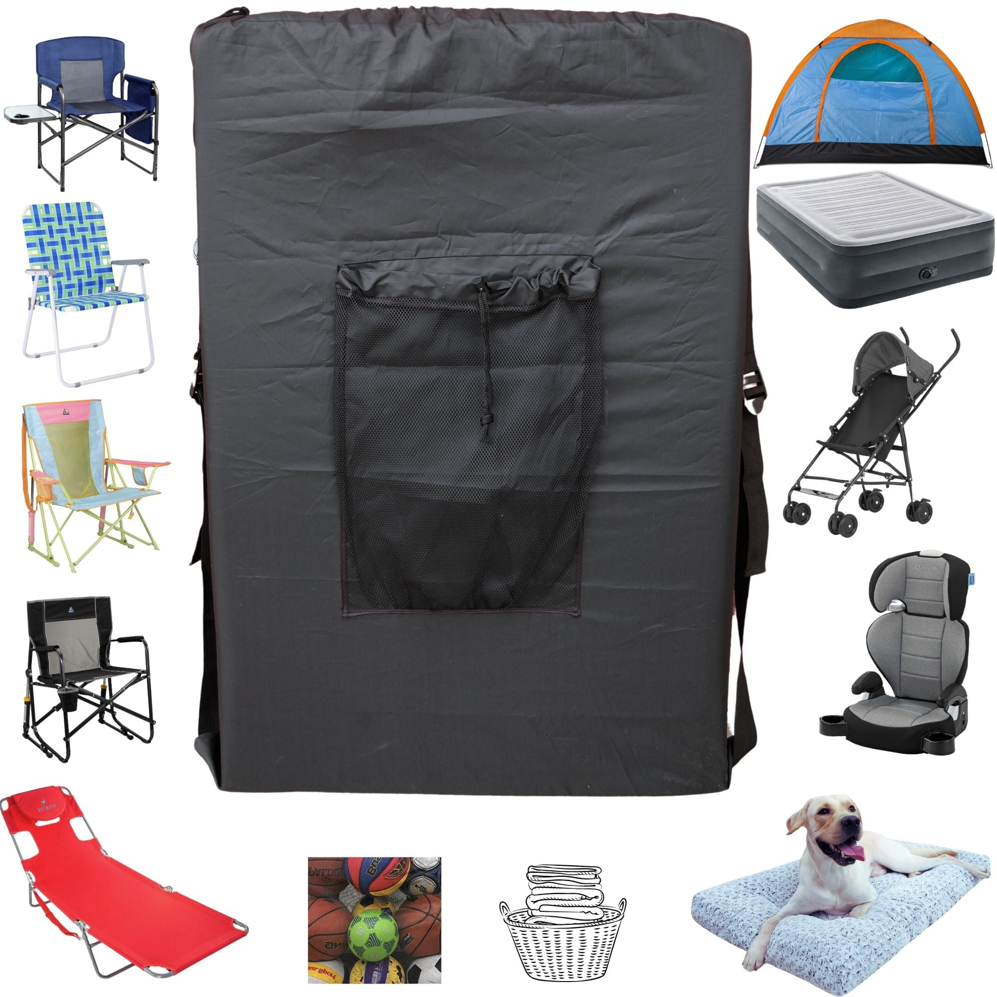 Beach Chair Bag. For Lawn, Recliner, Director Chair, Dog Bed, Booster ...