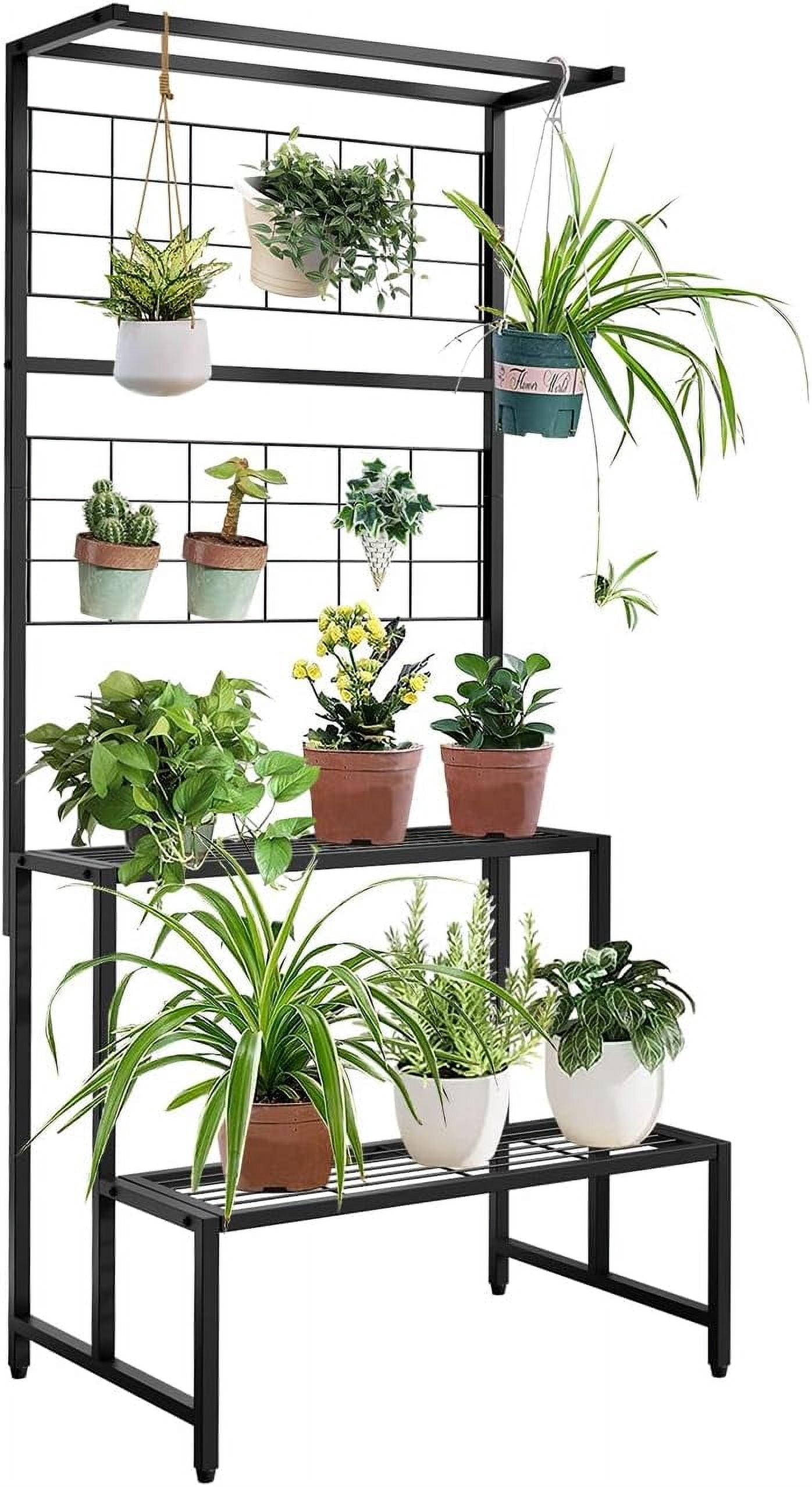 Large Heavy Duty Metal High Plant Stand Outdoor Indoor, Hanging Plant ...