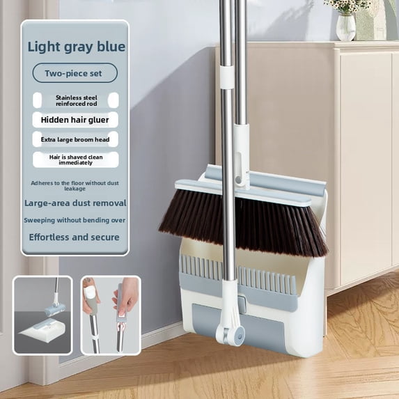 Large Heavy-Duty Multifunctional Folding Windproof Dustpan & Broom Set ...